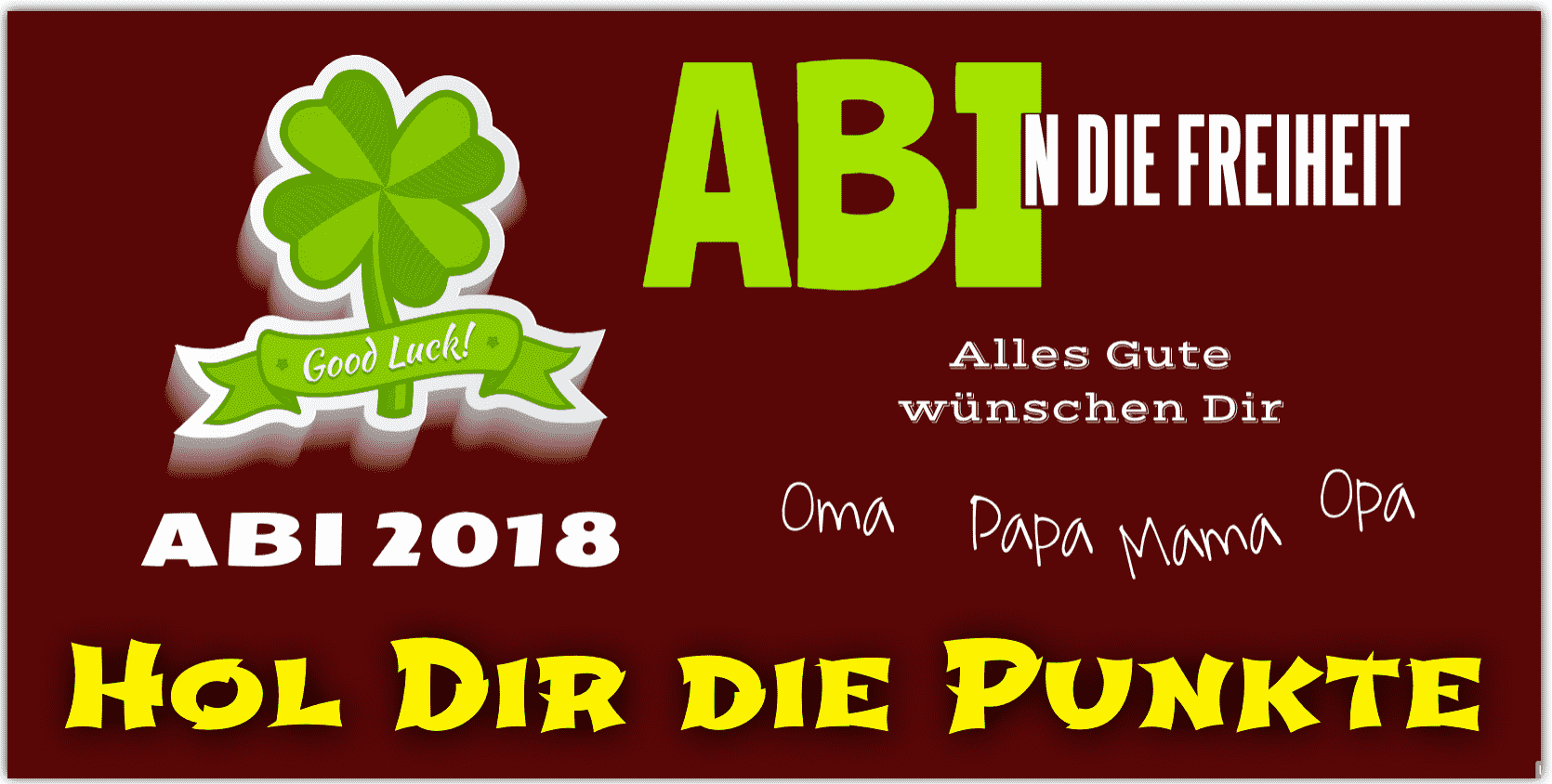 Abi Plakate und Abibanner zum Abitur online gestalten | XLPrintservice